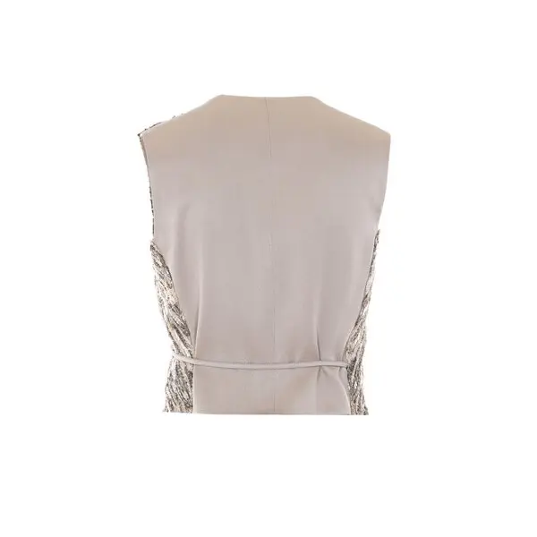 Brunello Cucinelli Dazzling Chevron Gilet - Cream