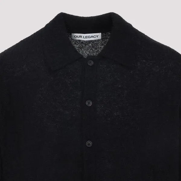 Our Legacy Evening Alpaca Blend Polo - Black