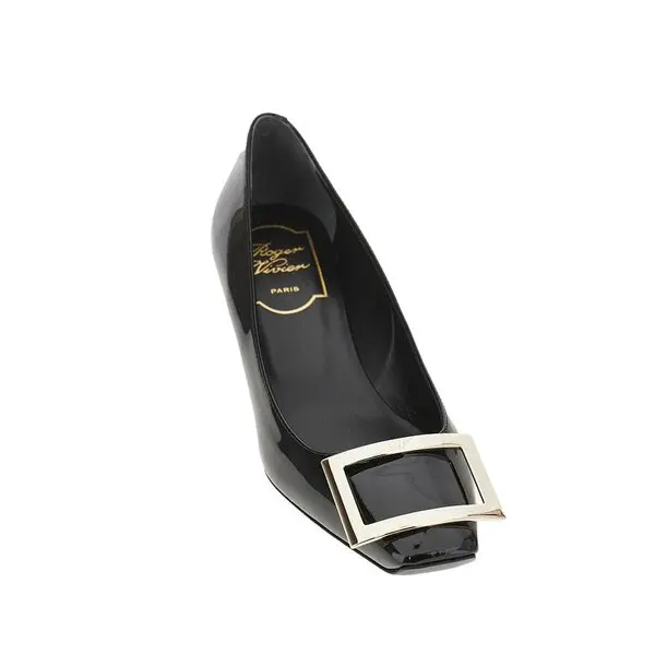 ROGER VIVIER Trompette Patent Leather Pumps - Black
