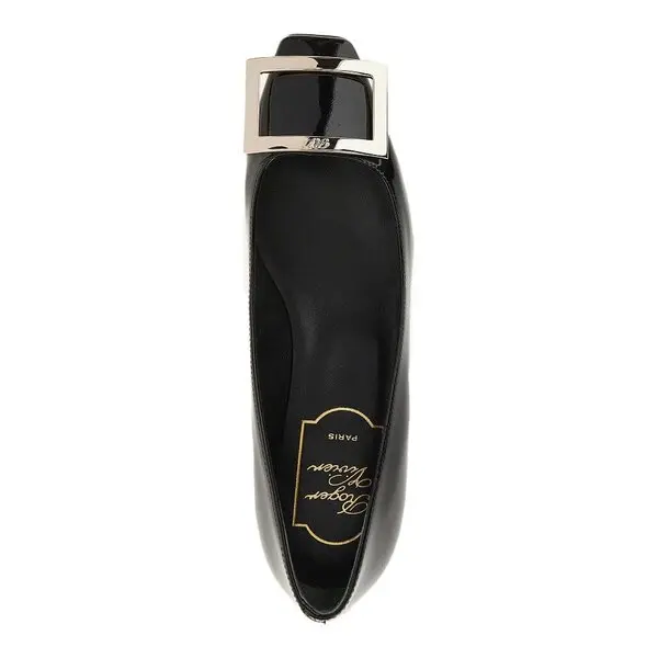 ROGER VIVIER Trompette Patent Leather Pumps - Black
