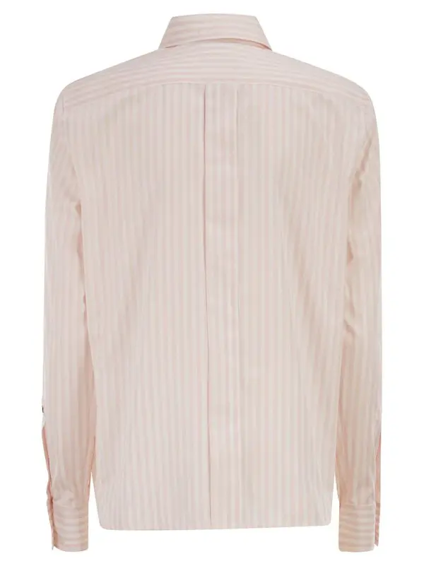 Max Mara Striped Poplin Shirt - Pink