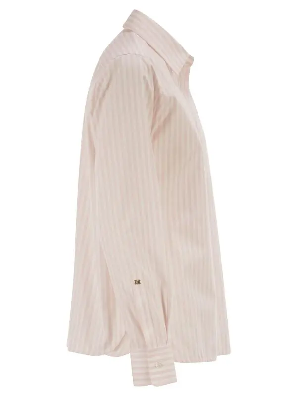 Max Mara Striped Poplin Shirt - Pink