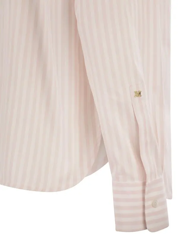 Max Mara Striped Poplin Shirt - Pink