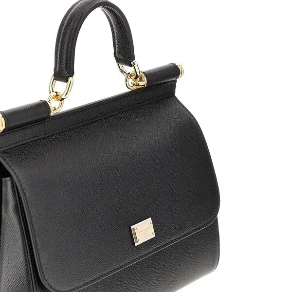 Dolce & Gabbana Dauphine Leather Sicily Bag - Black