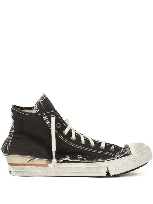 MAISON MARGIELA High-top Sneakers With A Distressed Effect