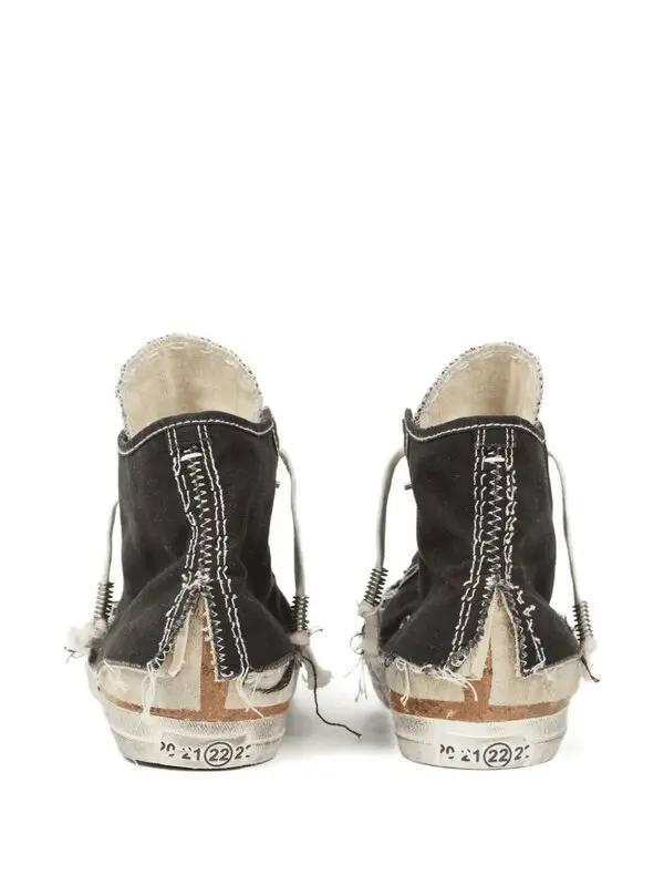 MAISON MARGIELA High-top Sneakers With A Distressed Effect