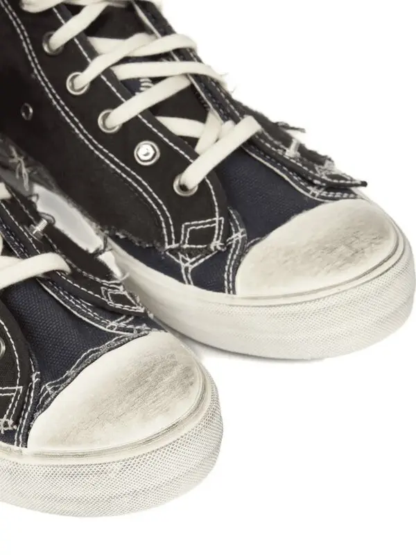 MAISON MARGIELA High-top Sneakers With A Distressed Effect