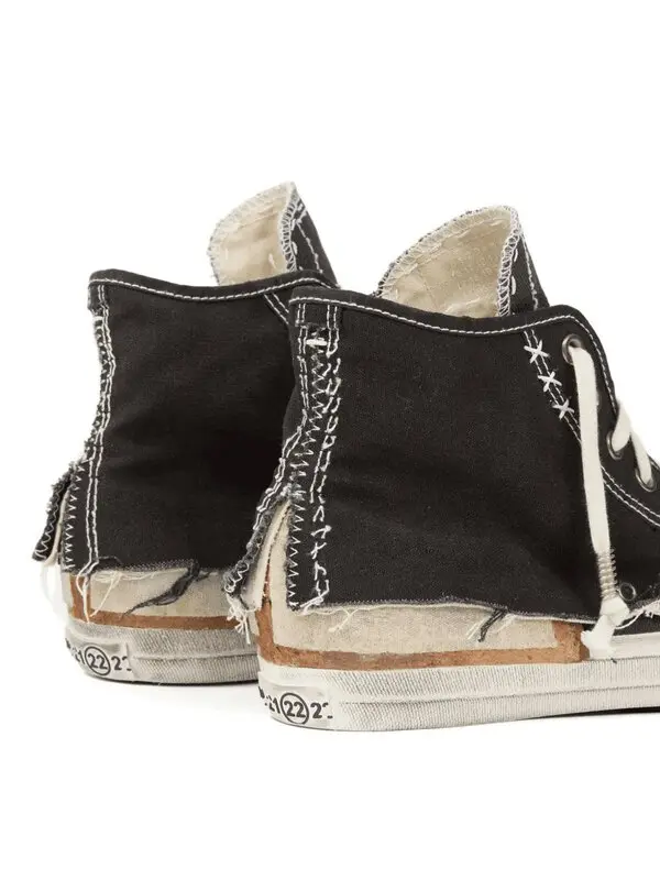 MAISON MARGIELA High-top Sneakers With A Distressed Effect