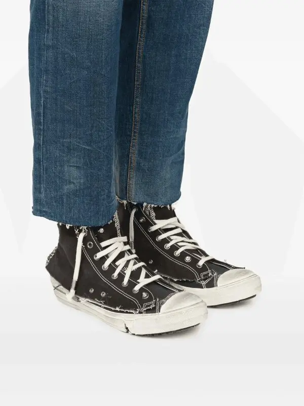 MAISON MARGIELA High-top Sneakers With A Distressed Effect