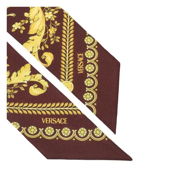 Versace Barocco Printed Silk Twill Lavalliere