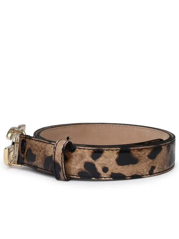 Dolce & Gabbana Two-color Shiny Leather Belt