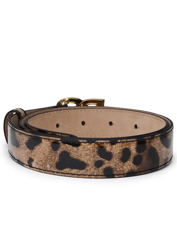 Dolce & Gabbana Two-color Shiny Leather Belt