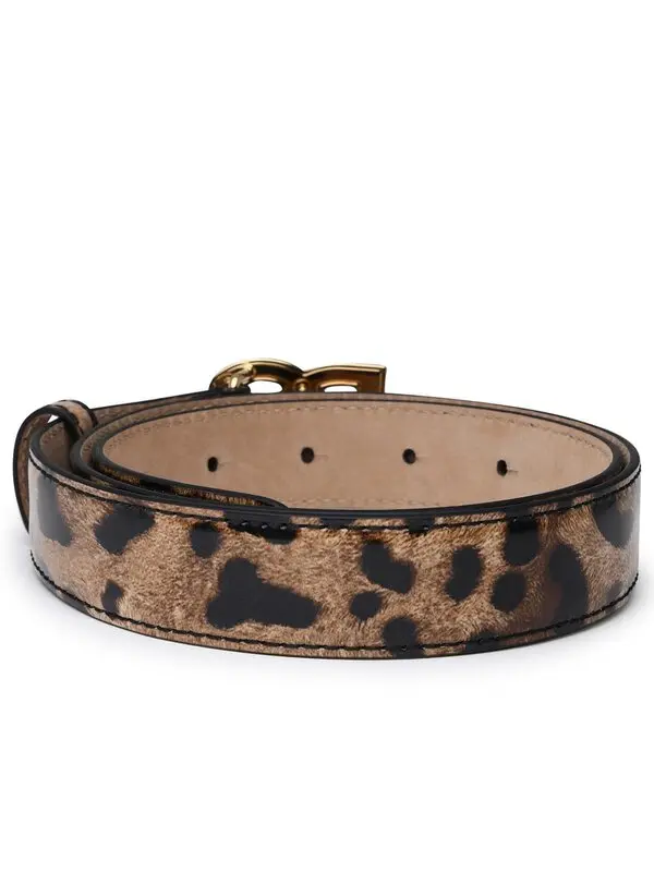 Dolce & Gabbana Two-color Shiny Leather Belt