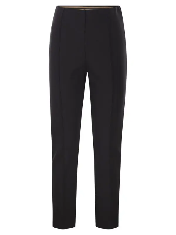 Max Mara Pergola Slim Fit Trousers - Black