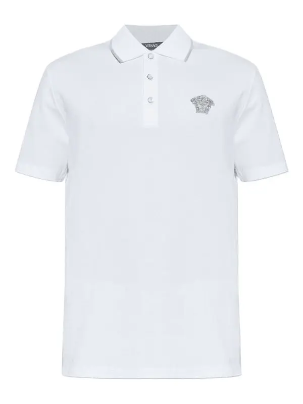Versace Polo Shirt With Embroidered Logo