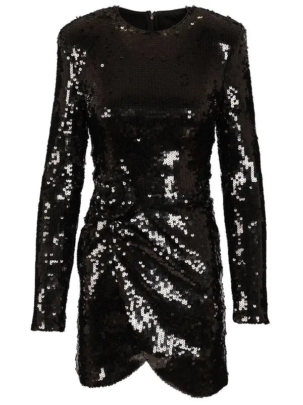 ROTATE BY BIRGER CHRISTENSEN Sequins Mini Dress - Black