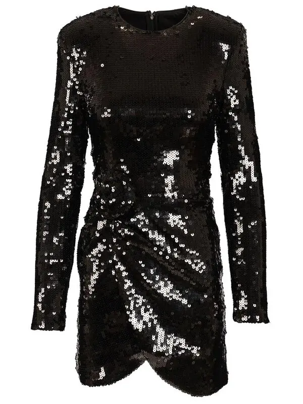 ROTATE BY BIRGER CHRISTENSEN Sequins Mini Dress - Black