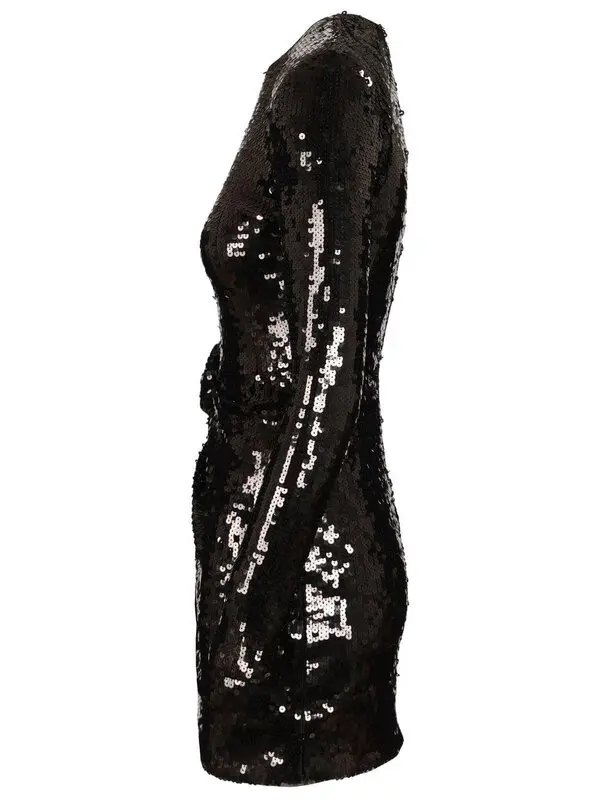 ROTATE BY BIRGER CHRISTENSEN Sequins Mini Dress - Black