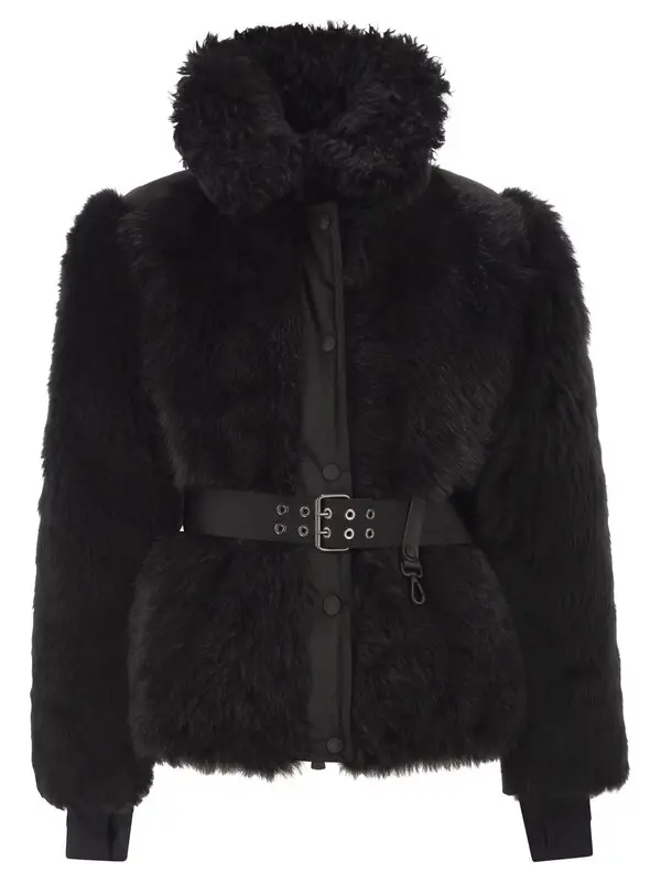Moncler Valdivian Shearling Down Jacket - Black