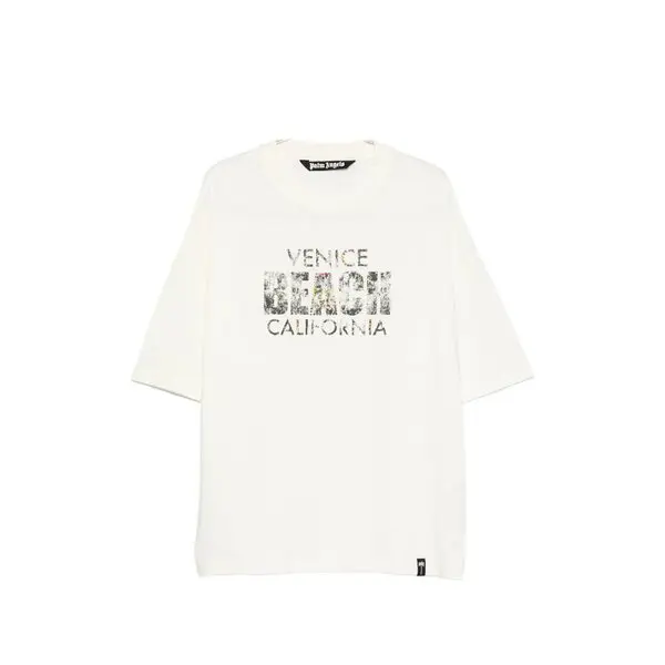 Palm Angels Neutrals T-shirts & Vests T-shirts - Cream
