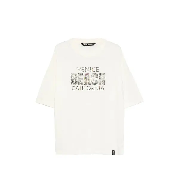 Palm Angels Neutrals T-shirts & Vests T-shirts - Cream