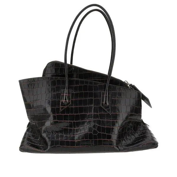 Attico Leather Medium 'la Passeggiata' Bag - Brown