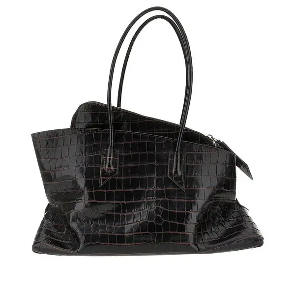 Attico Leather Medium "la Passeggiata" Bag - Brown