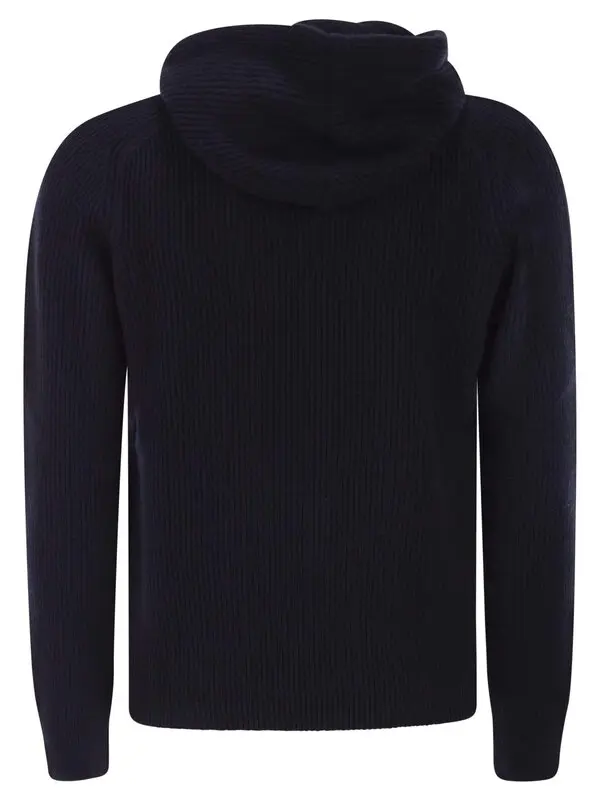 Tagliatore Hunter Ribbed Jumper With Hood