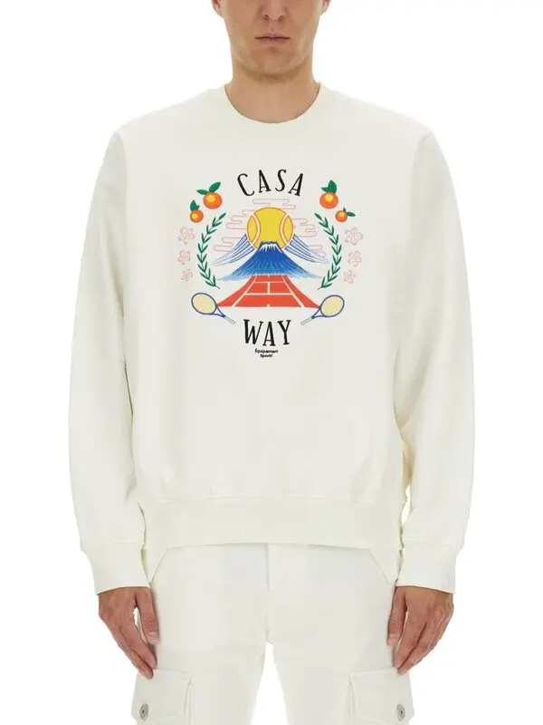 Casablanca Sweatshirt With Home Way Mountain Embroidery