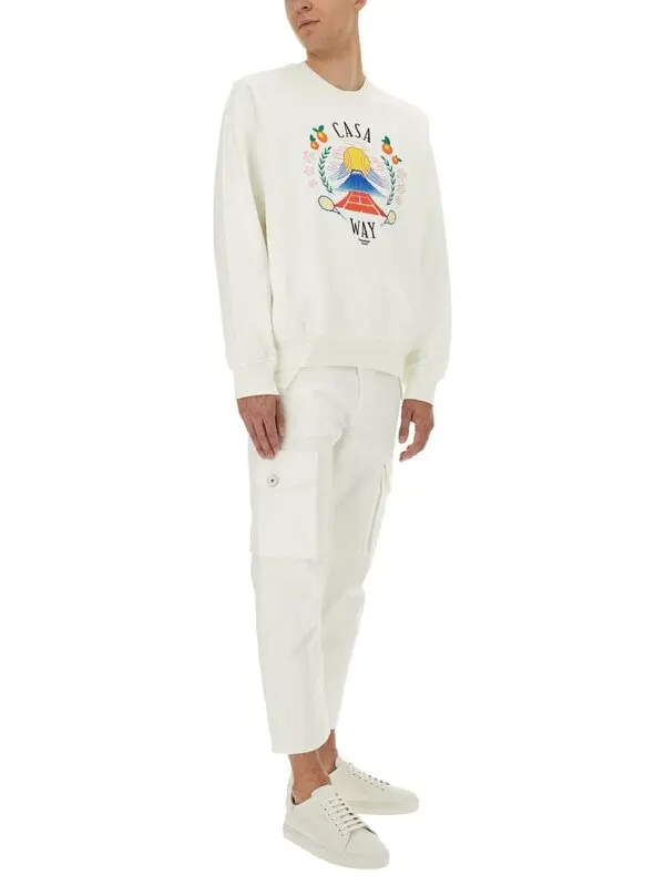 Casablanca Sweatshirt With Home Way Mountain Embroidery