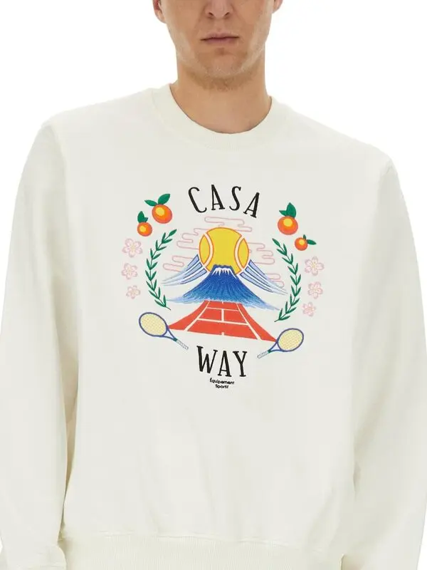 Casablanca Sweatshirt With Home Way Mountain Embroidery