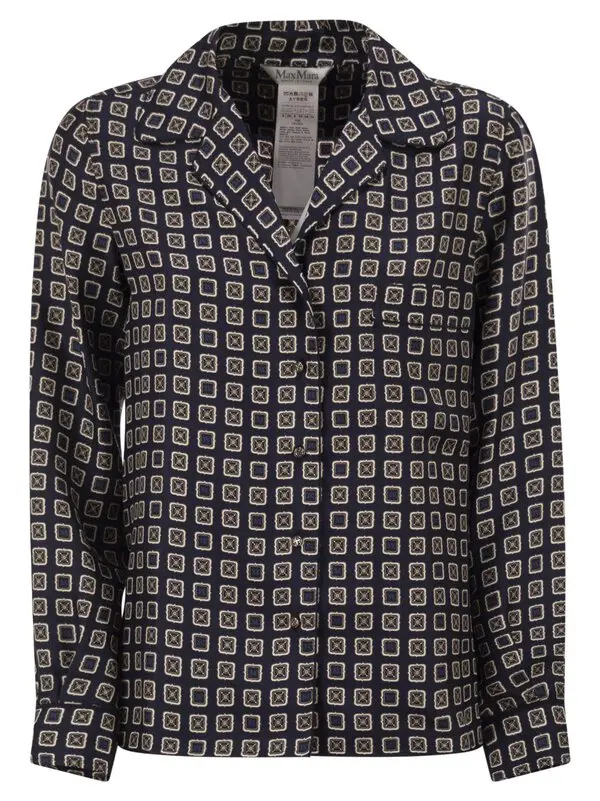 Max Mara Mxmdisco Semi-fitted Printed Silk Shirt