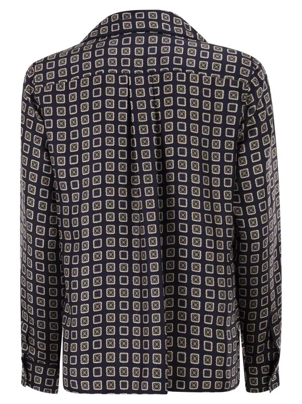 Max Mara Mxmdisco Semi-fitted Printed Silk Shirt