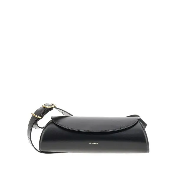JIL SANDER Leather Cannolo Bag - Black