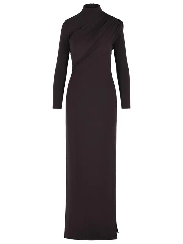 COURREGES Twistburnt Red' Burgundy Viscose Maxi Dress - Multicolor