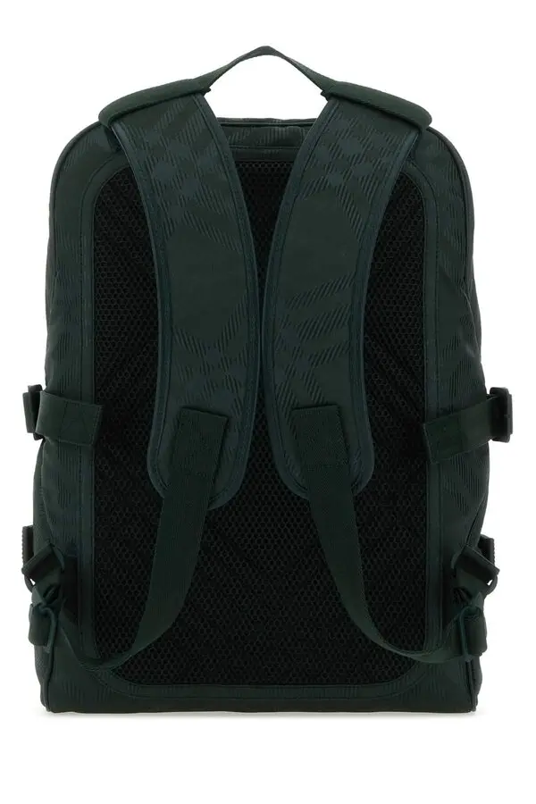 Burberry Bottle Nylon Blend Check Backpack