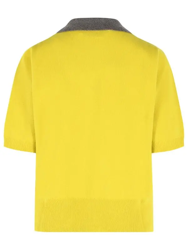 Marni Cashmere Knit Polo Shirt - Yellow