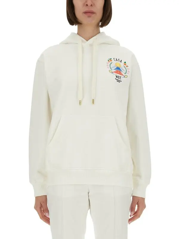 Casablanca Casaway Mountain Sweatshirt - Cream
