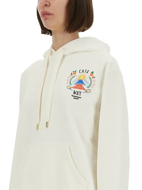 Casablanca Casaway Mountain Sweatshirt - Cream