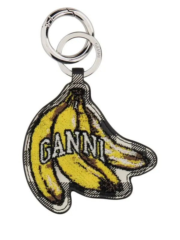 GANNI Keychain Banana - Black