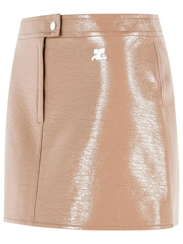 COURREGES Reeditionbronzer' Vinyl Miniskirt