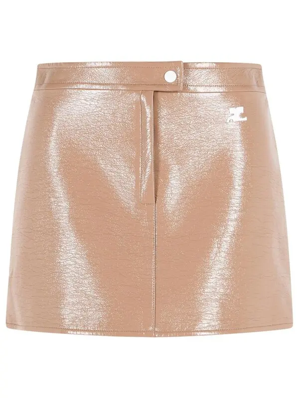 COURREGES Vinyl Miniskirt - Cream