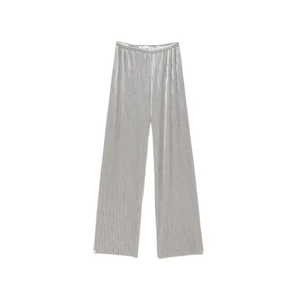 FORTE_FORTE Grey Trousers Palazzo Pants - Gray