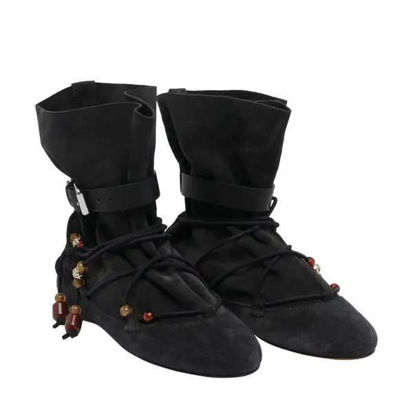 Isabel Marant Étoile Letiz Suede Booties - Black