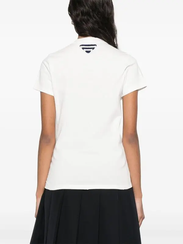 Prada Logo Print Jersey T-shirt - White