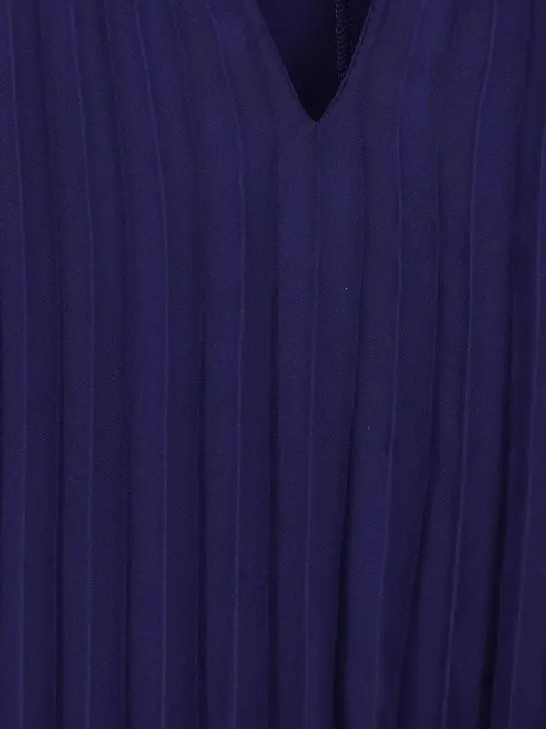Max Mara Long Dress With Belt - Multicolor