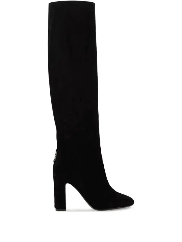 Dolce & Gabbana Chain-link Boots With Block Heel