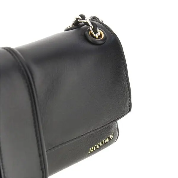 Jacquemus Bambino Chaîne Nappa Leather Bag - Black