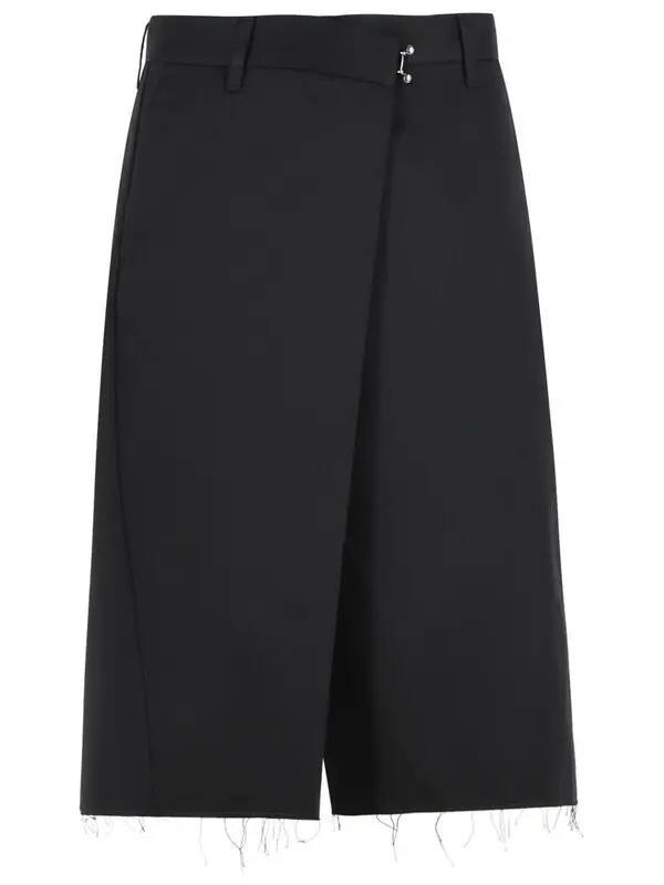 MAISON MARGIELA Wrap' Cotton Shorts - Black