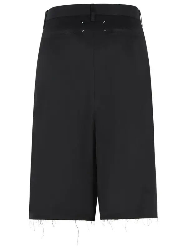 MAISON MARGIELA Wrap Cotton Shorts - Black
